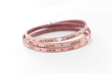 Love Leather Wrap Bracelet Message Of Love Bracelet Love In Different