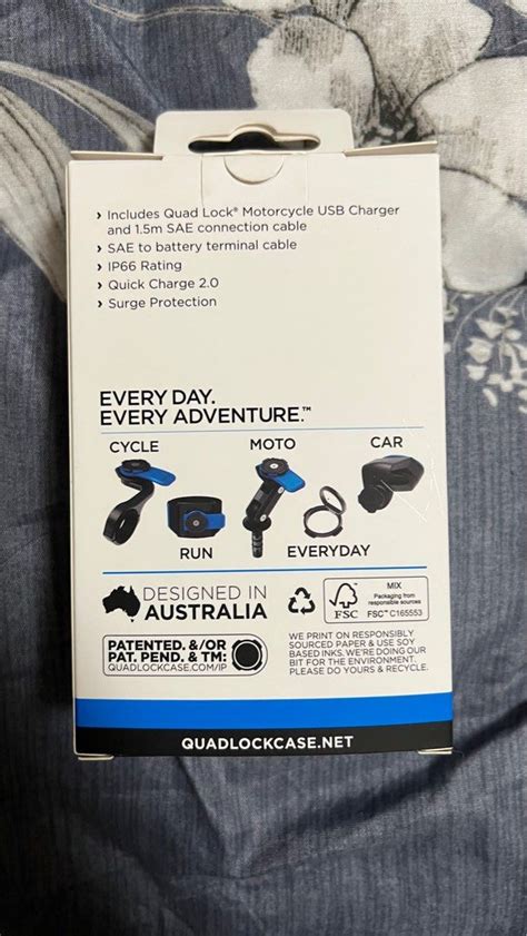 Quadlock Usb Charger Motorcycles Motorcycle Accessories On Carousell