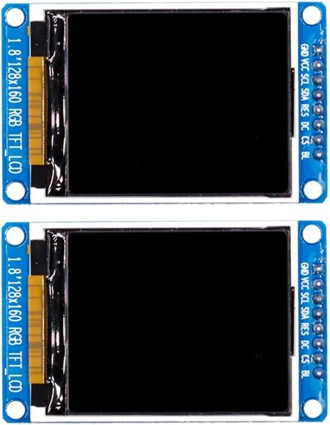 Jp Aloypum 2ピース 18インチ Lcdディスプレイモジュール フルカラー 128x160 Rgb Spi Tft Lcdディスプレイモジュール