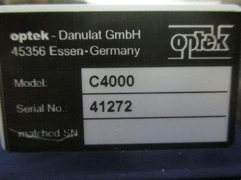 Optek C4000 Control 4000 Photoelectric Converter Process Industrial Surplus Corp