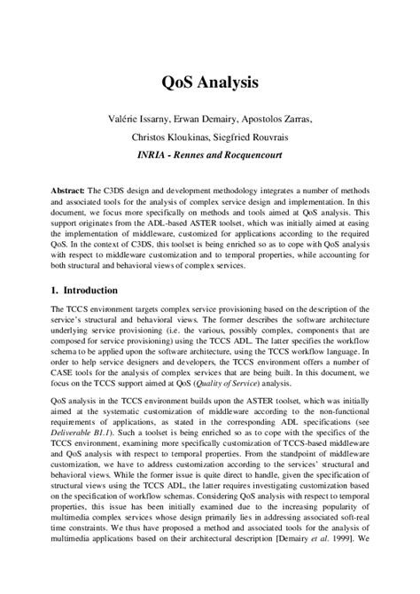 pdf qos analysis