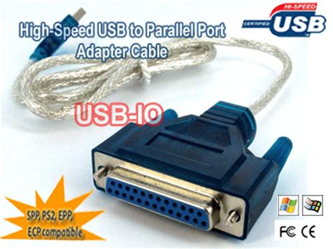 Premium USB Parallel Port DB Pin Adapter Cable