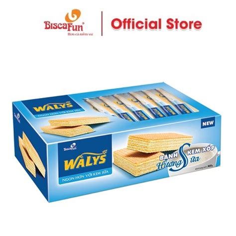 Bánh Kem Xốp Walys Biscafun Hương Sữa Hộp 360g Shopee Việt Nam