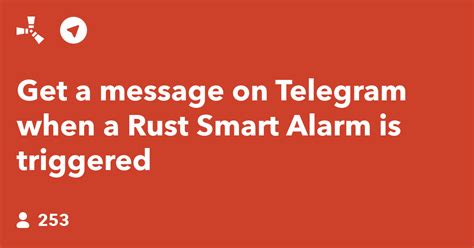 get a message on telegram when a rust smart alarm is triggered ifttt