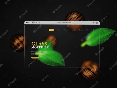 Premium Psd 3d Web Interface Presentation Mockup With Blurred Or