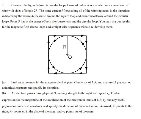 Consider The Figure Below A Circular Loop Of Wire Of Radius R Is