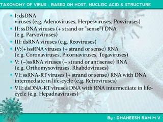 Classification Of Virus Based On Nucleic Acid Structure And Host PPTX Operating Systems