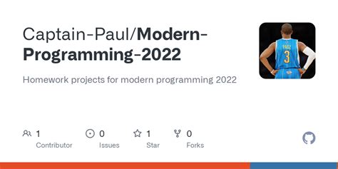 Github Captain Paulmodern Programming 2022 Homework Projects For