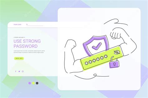 Premium Vector Use Strong Password Concept Illustration
