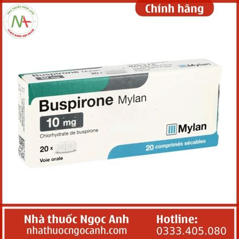Buspirone Mylan 10mg Buspirone Hydrocloride Là Thuốc Gì Có Tác Dụng