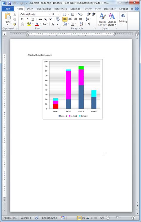 addchart inserts a chart into a word document phpdocx