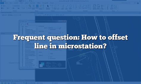 Frequent Question How To Offset Line In Microstation