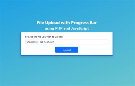 File Uploading With Progress Bar Using PHP And JavaScript Tutorial SourceCodester