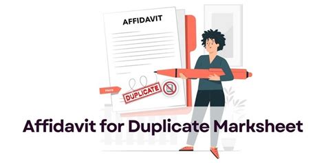Affidavit For Duplicate Marksheet Document Process Validity
