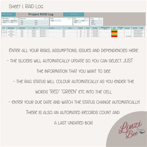 Raid Log For Project Management Briscoe Consultants Limited