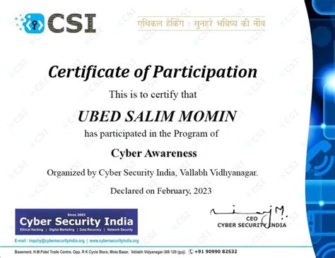 Ubed Momin On Linkedin Cybersecurity Csi Cybercrime Cyberawareness