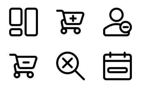 Basic User Interface Icon Pack Outline 50 Svg Icons