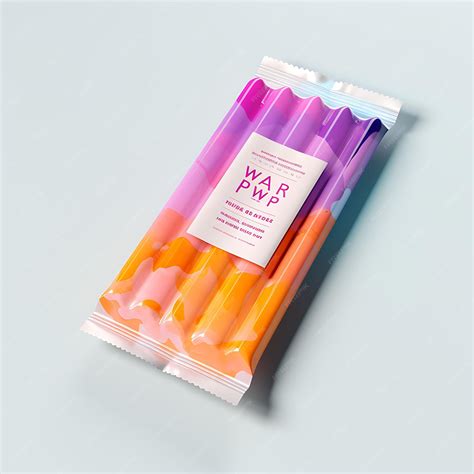 Premium Photo Design Of Wrapper Packaging Plastic Wrapper Ice Pops Blank Packaging S Photo