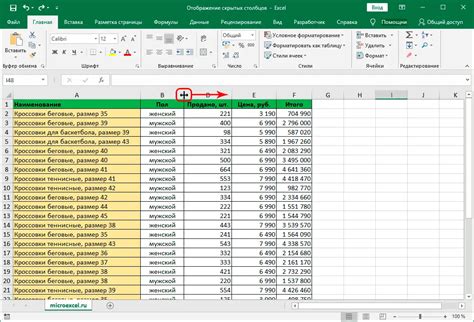 Hidden Columns In Excel 3 Ways To Show Hidden Columns In Excel Healthy Food Near Me