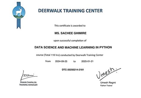 Datascience Machinelearning Python Ai Deeplearning Sachee Ghimire