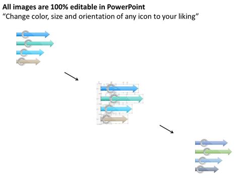 Five Arrow Text Boxes For Data And Process Flow PowerPoint Template PowerPoint Slides