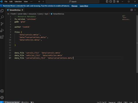 vehicles to the server errors resource support cfx re community