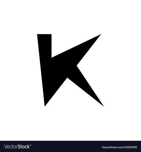 Modern Monogram Letter K Logo Design Royalty Free Vector