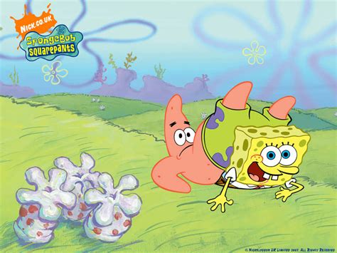 Download Spongebob And Patrick At Jellyfish Fields Wallpaper