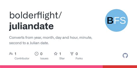 GitHub Bolderflight Juliandate Converts From Year Month Day And Hour Minute Second To A