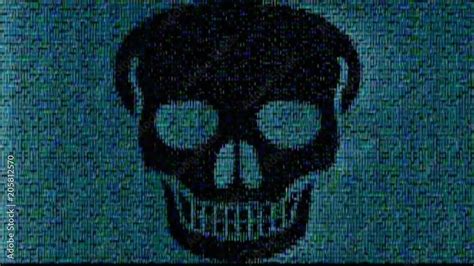 analog capture intentional heavy distortion fx a skull made of ascii