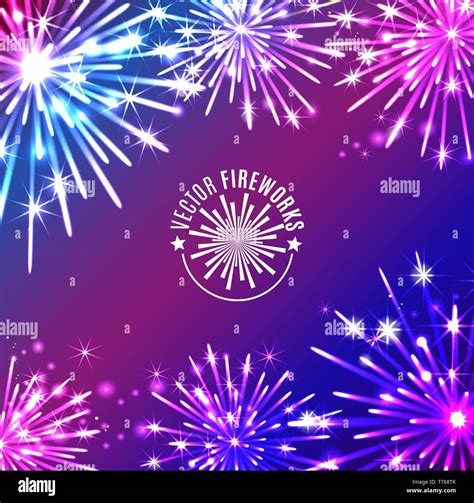 Vector Illustration Of Fireworks Stock Vector Image Art Alamy