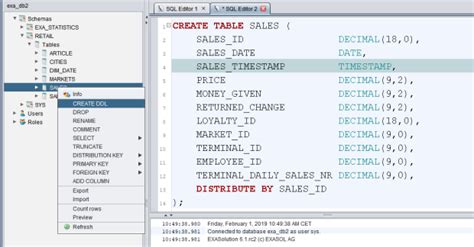 recover dropped tables with virtual access restore in exasol