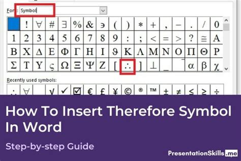 How To Insert Therefore Symbol In Word Presentationskills Me