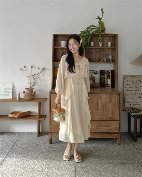 오디샵 무료당일출고 봄 여름 레이어드 뷔스티에 긴팔 레이스 나시 롱원피스 볼레로 가디건 투피스 바캉스 휴양지룩