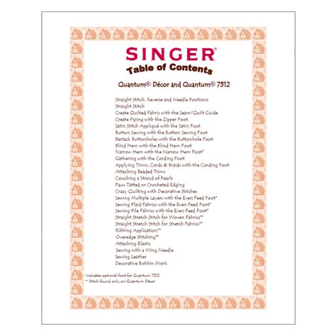 Singer 7312 Instruction Manual