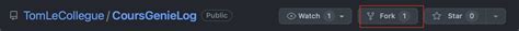GitHub TomLeCollegue CoursGenieLog