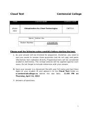 Guide To Cloud Test Preparation And Submission Course Hero