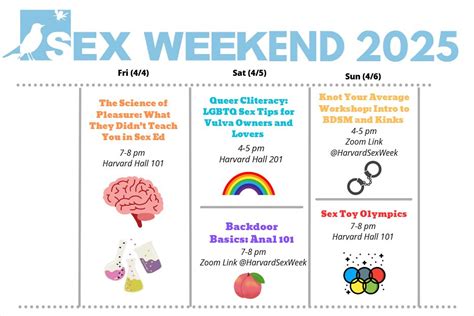 Sex Week At Harvard The Sex Weekend 2019 Schedule Is Finally Here Thank You To Our Amazing