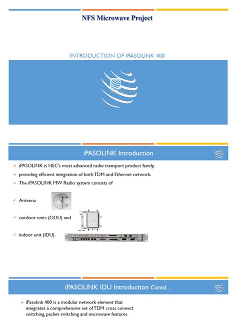 Nfs Mw03 Ipasolink Introduction Pdf Local Area Network
