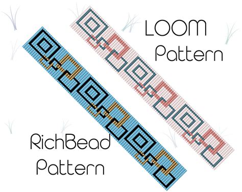 Simple Bead Loom Patterns Bracelet Loom Beading Patterns Etsy