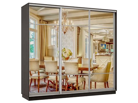 Шкаф купе Хочу домой Маршал Лайт Венге Зеркало 2400 мм 2400 мм 450 мм купить в Москве цены