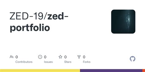 GitHub ZED 19 Zed Portfolio