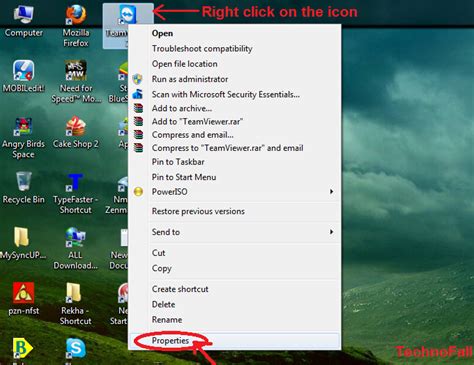 Create Shortcut TechnoFall