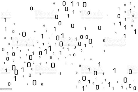 Binary Data Vector Design Element Digital Abstract Background Stock