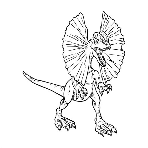 Beste Dilophosaurus Ausmalbild Dilophosaurus Coloring Page How To Draw