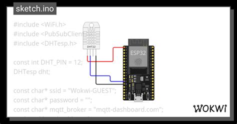 DHT MQTT Live Wokwi ESP STM Arduino Simulator
