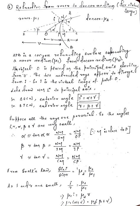 Refraction At Spherical Surfaces Pdf Class 12 Pdf