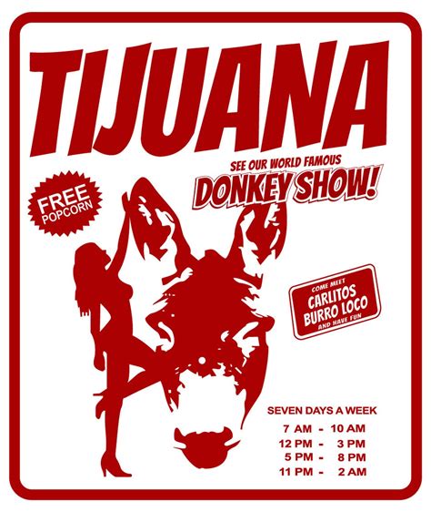 Tijuana Donkey Show Sticker Etsy