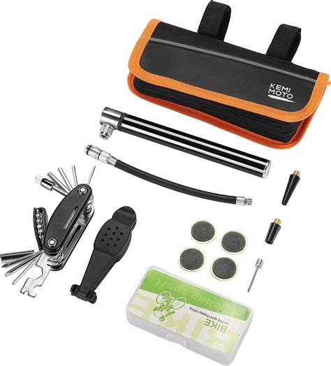 Kemimoto Bike Tools Kits Bike Repair Bag And Bike Tire Pump