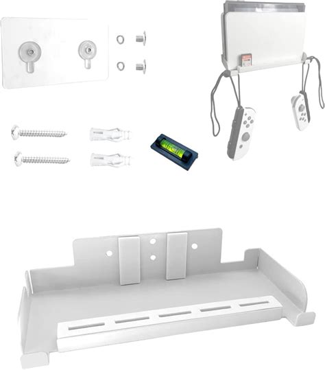 Wall Mount Bracket For Nintendo Switch And Nintendo Switch OLED Drill Free Sturdy Metal Game